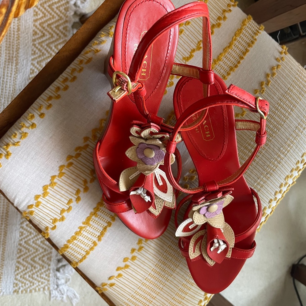 Coach Orange Floral Platform Shoe - Gem